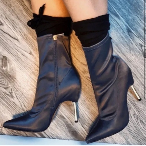 BCBGMaxAzria | Shoes | Satin Gold Ankle Boots | Poshmark
